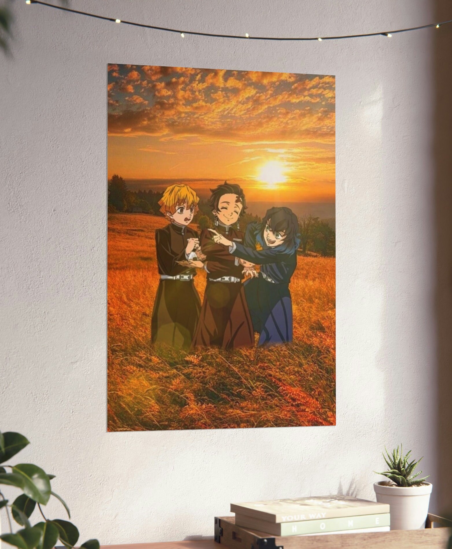 Anime-inspired Wall Decal Anime-themed Wallpaper Art Designs Anime Fan ...