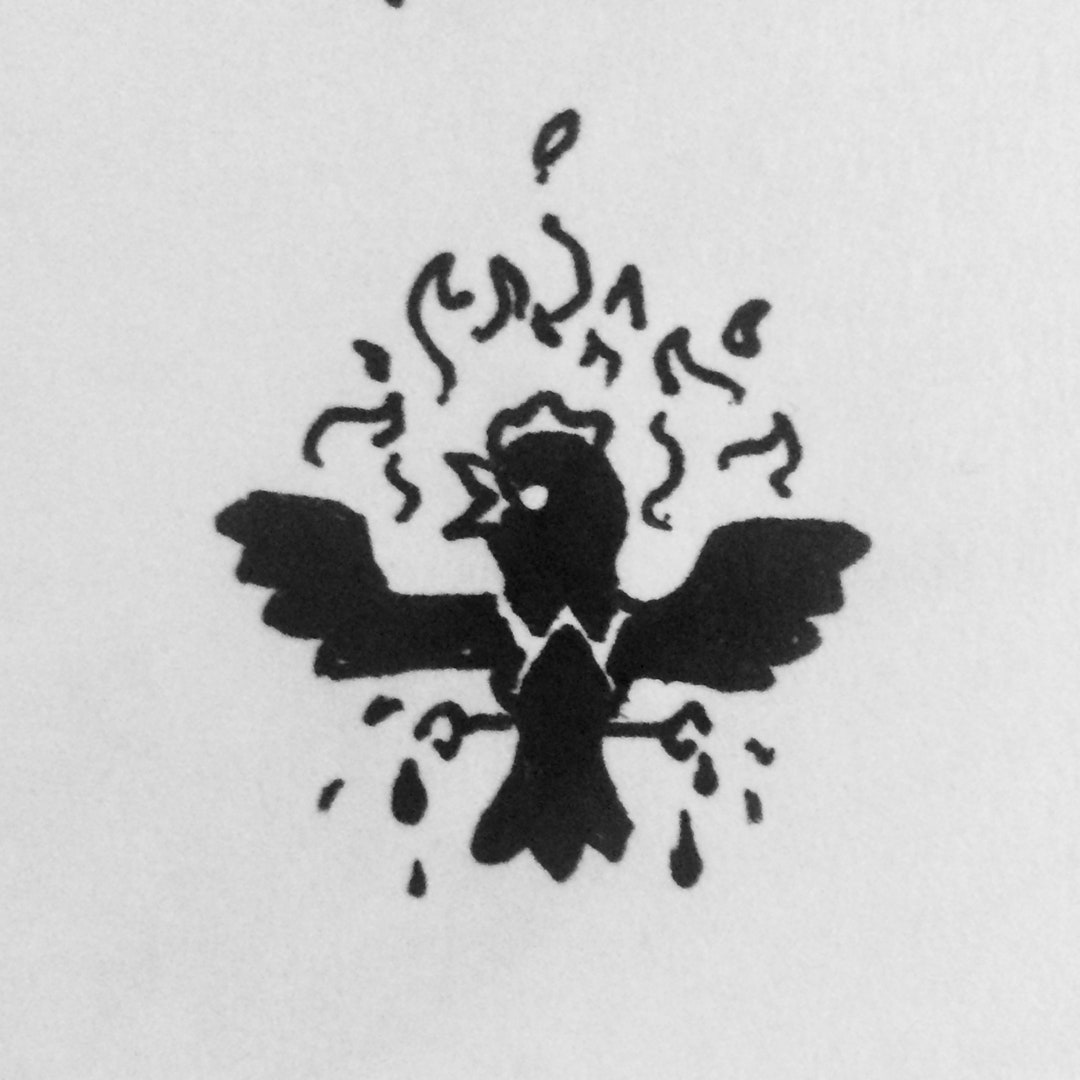 Flaming Demon Chicken Sticker - Etsy