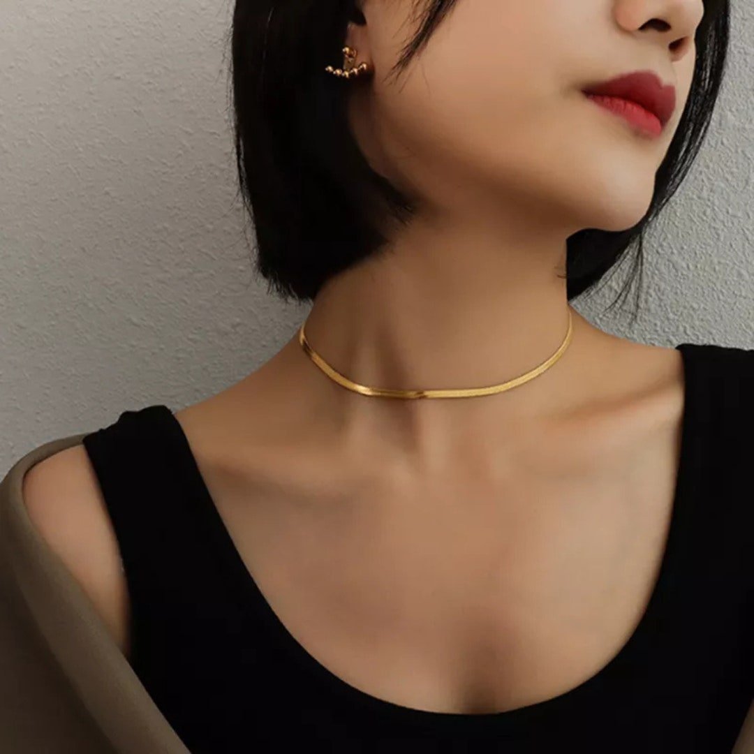 Minimalist Blade Necklace, Dainty Blade Necklace, Choker Blade Necklace ...