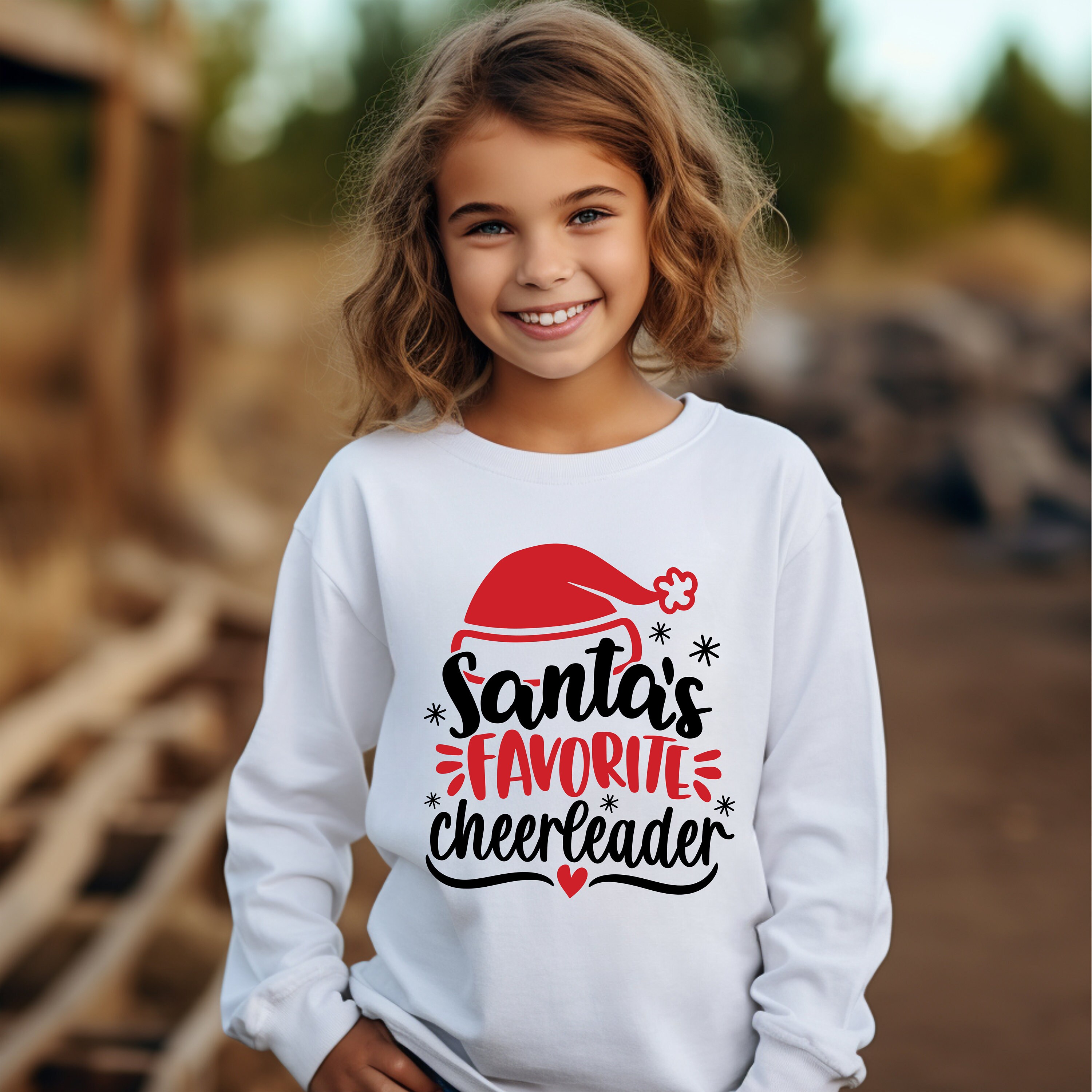 Santa's Favorite Cheerleader Sweatshirt, Christmas Cheerleader ...