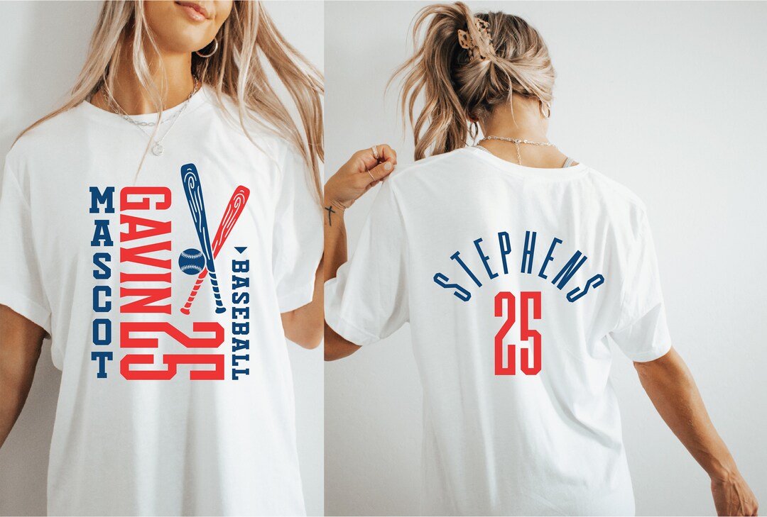 Customizable Baseball Team T-shirt: Personalized Name & Number - Etsy