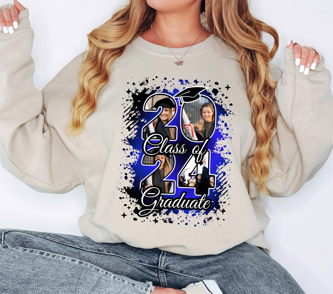 Custom Photo Graduation Sweatshirt: Class of 2024 Senior Gift - Etsy