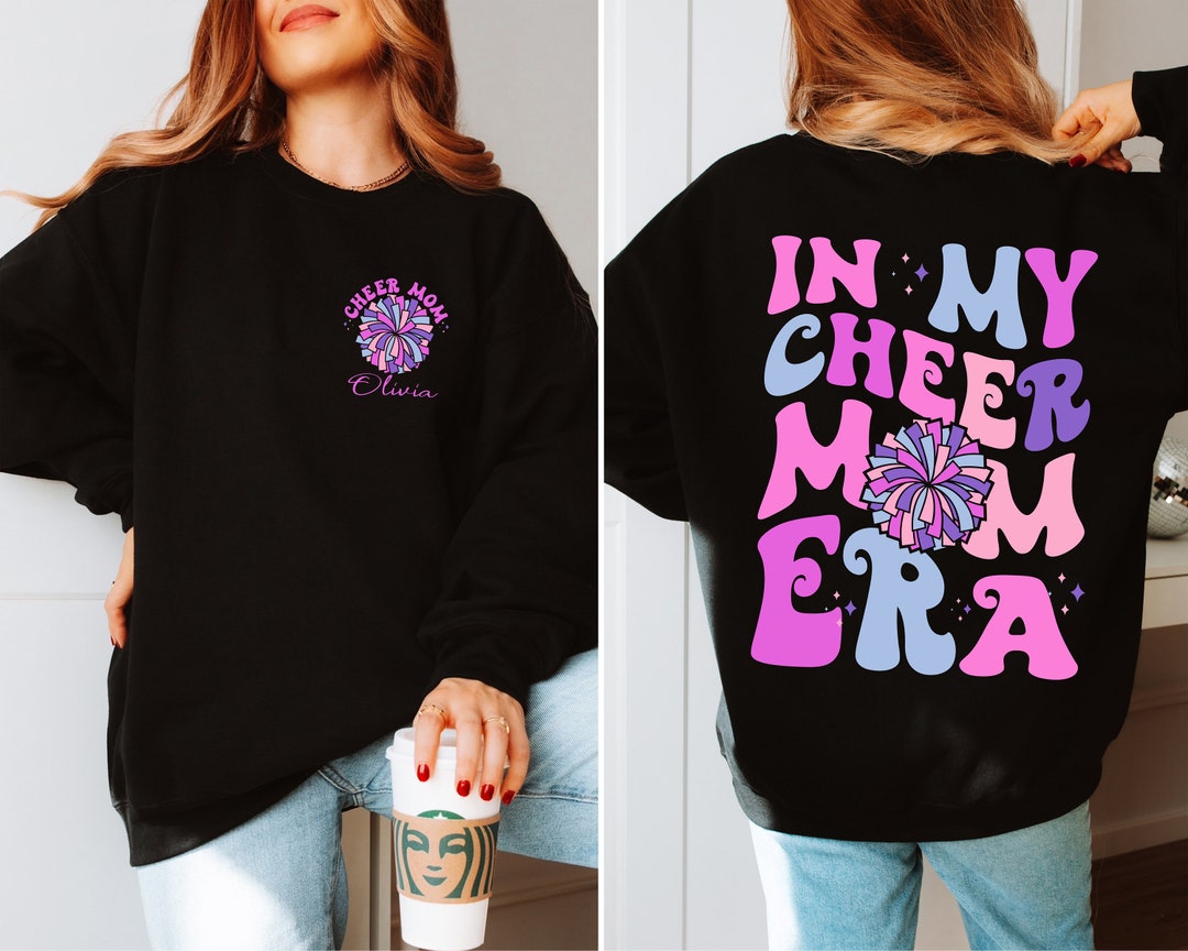 Personalized in My Cheer Mom Era Sweatshirt, Custom Cheer Mama Era ...