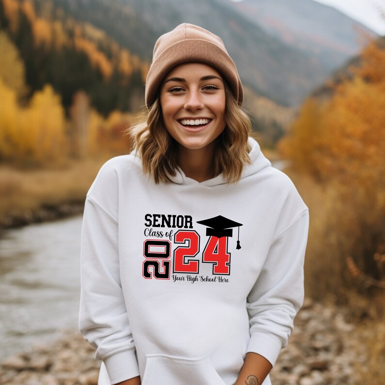 Class of 2024 Hoodie, Senior 2024 Hoodie, 2024 Graduation Gifts, Back ...