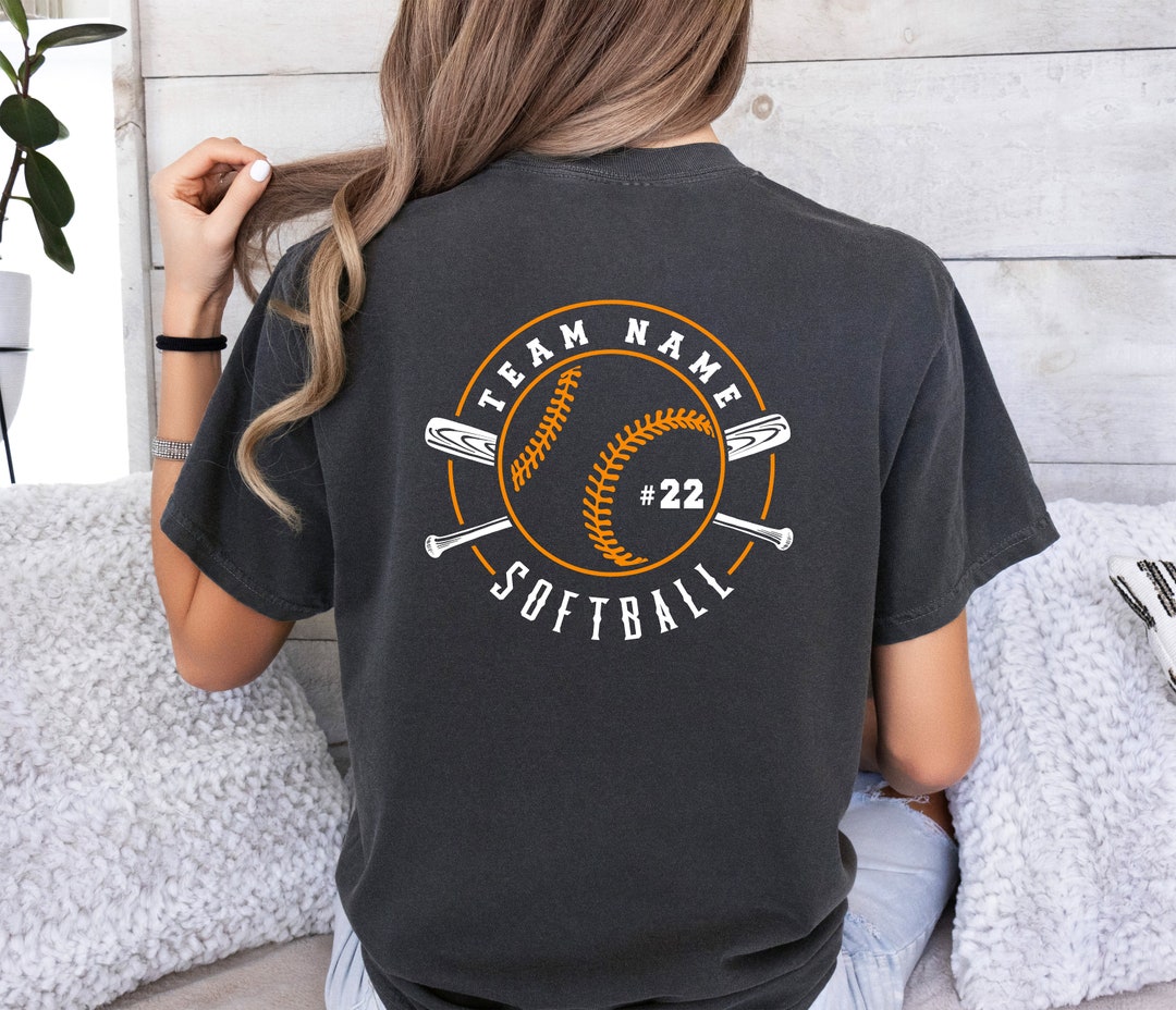 Personalized Softball Team Comfort Colors T-shirt - Etsy