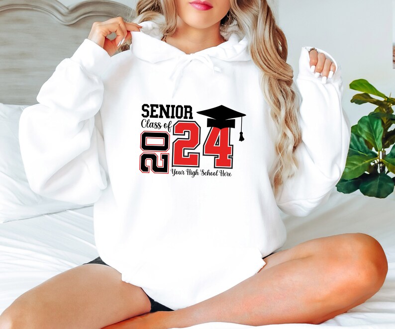Class of 2024 Hoodie, Senior 2024 Hoodie, 2024 Graduation Gifts, Back ...