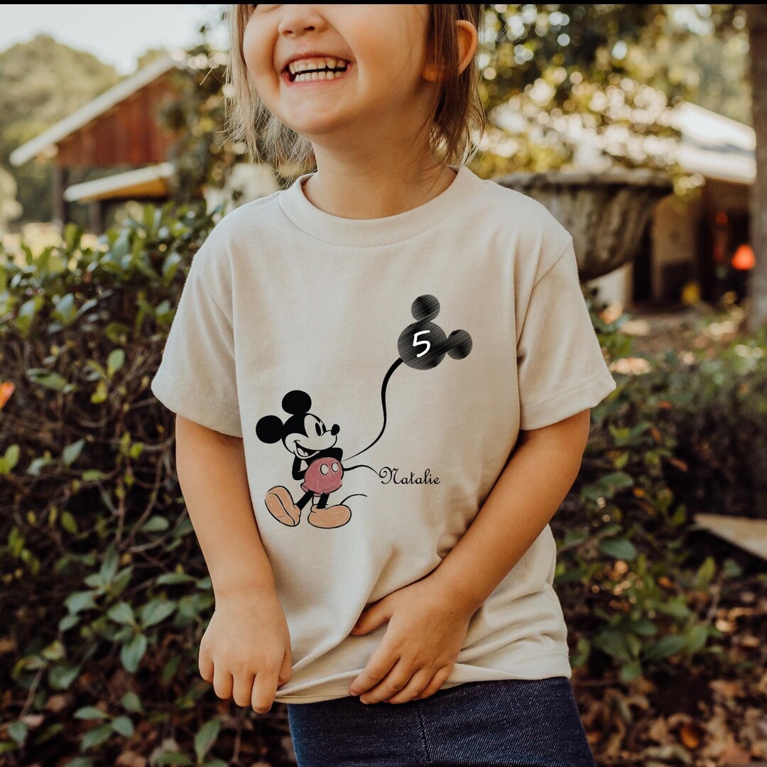 Custom Mickey Mouse Birthday T-shirt: Personalized Disneyland Family ...