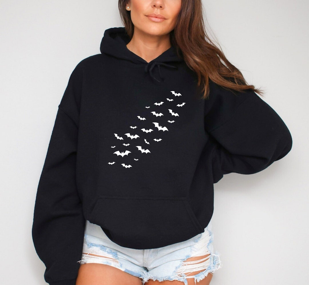 Flying Bats Hoodie, Halloween Bats Hoodie, Halloween Hoodie, Bats ...