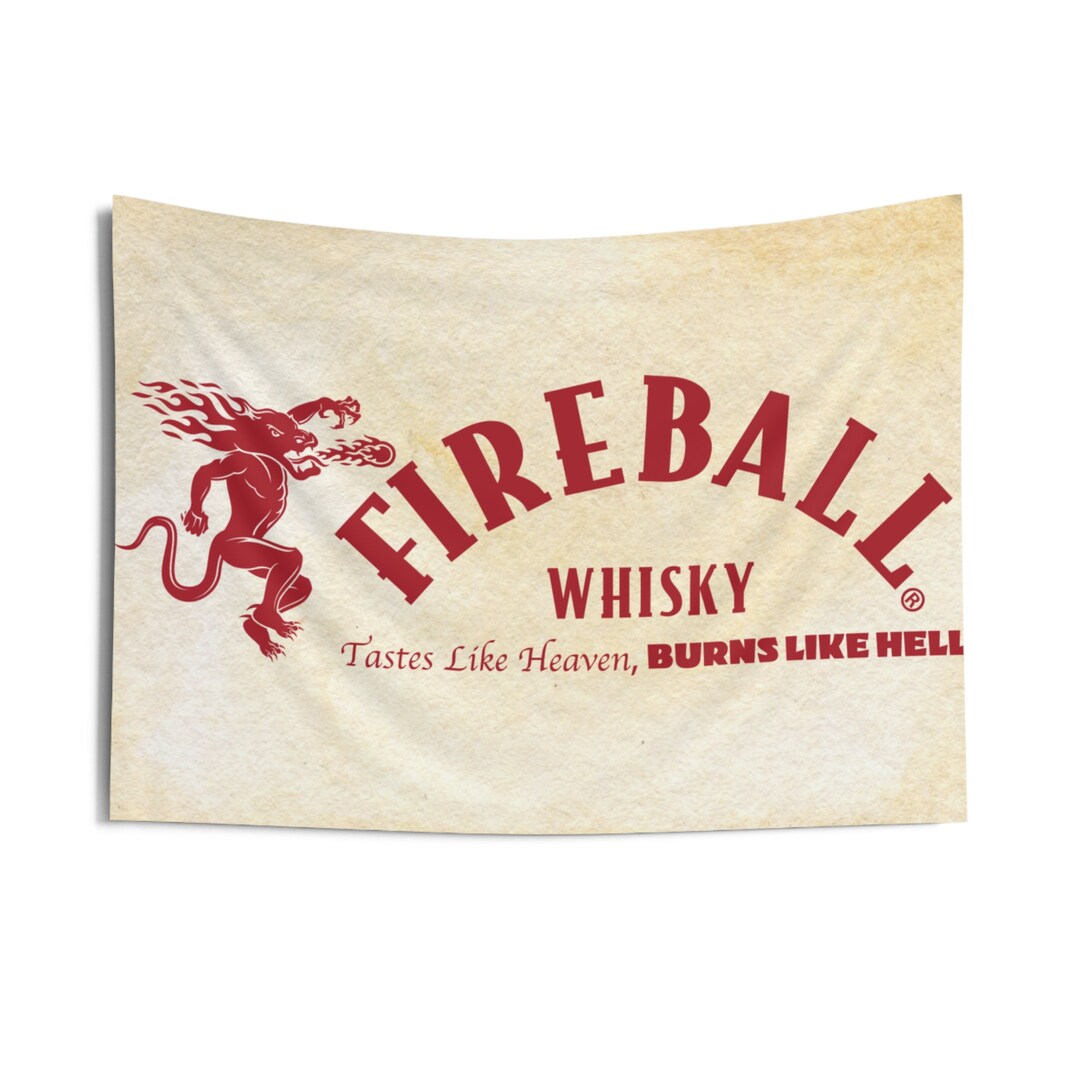 Fireball Alcohol Wall Flag for College Funny Flag Dorm Flag - Etsy