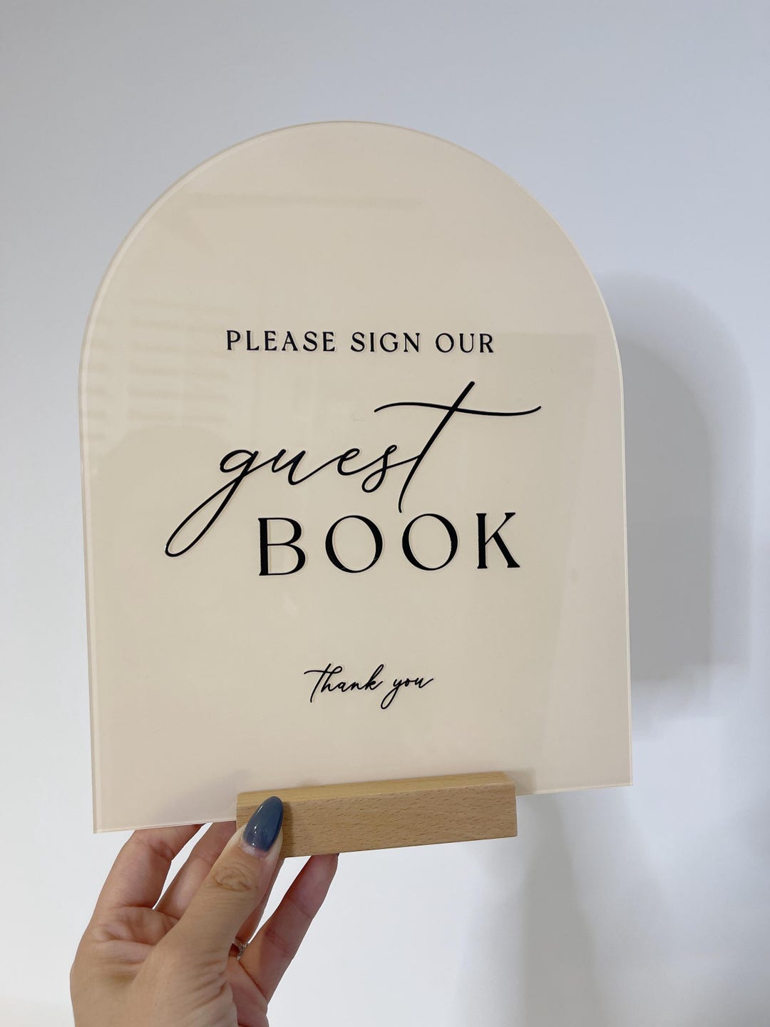 Arch Acrylic Guestbook Sign: Modern Wedding Decor - Etsy
