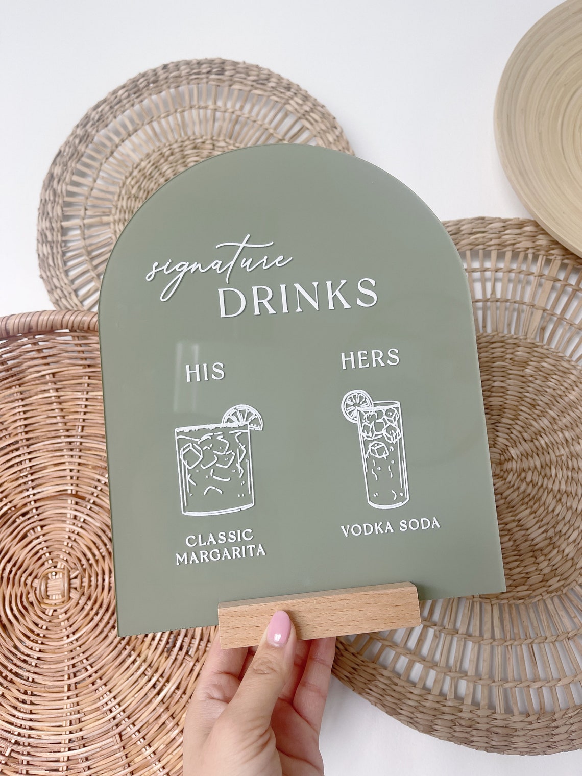 Custom Acrylic Arch Bar Sign: Modern Wedding Decor - Etsy