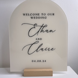 Acrylic Welcome Sign, Arch Welcome Sign, Wedding Welcome Sign, Modern ...