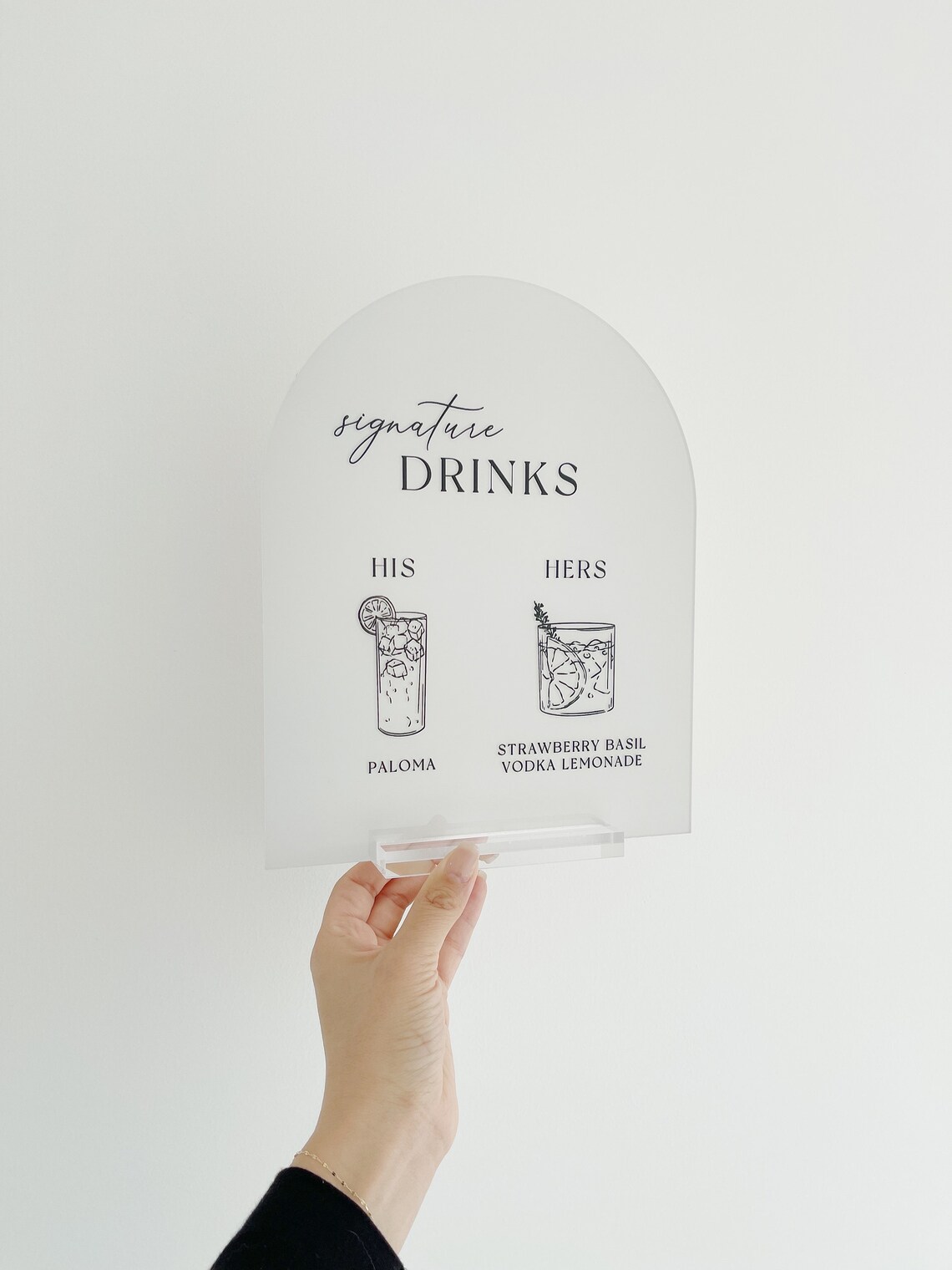 Custom Acrylic Arch Bar Sign: Modern Wedding Decor - Etsy