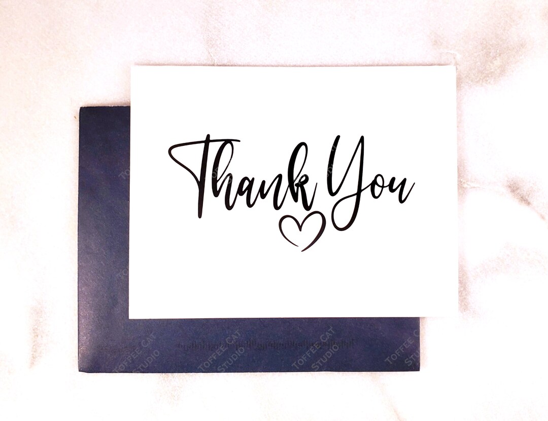 Minimal Thank You Card Printable Black and White Thank You Card ...