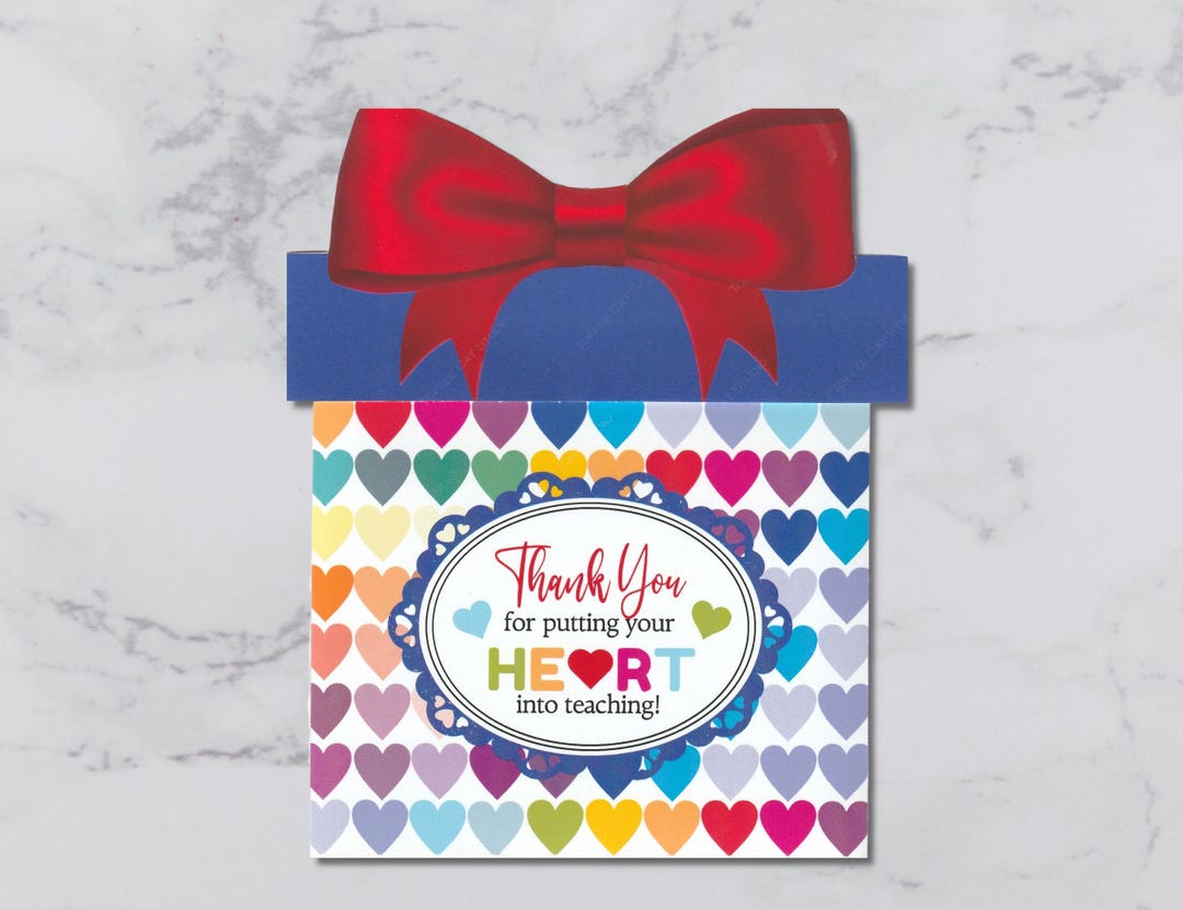 Multicolored Teacher Appreciation Gift Card Holder Printable | Teacher ...