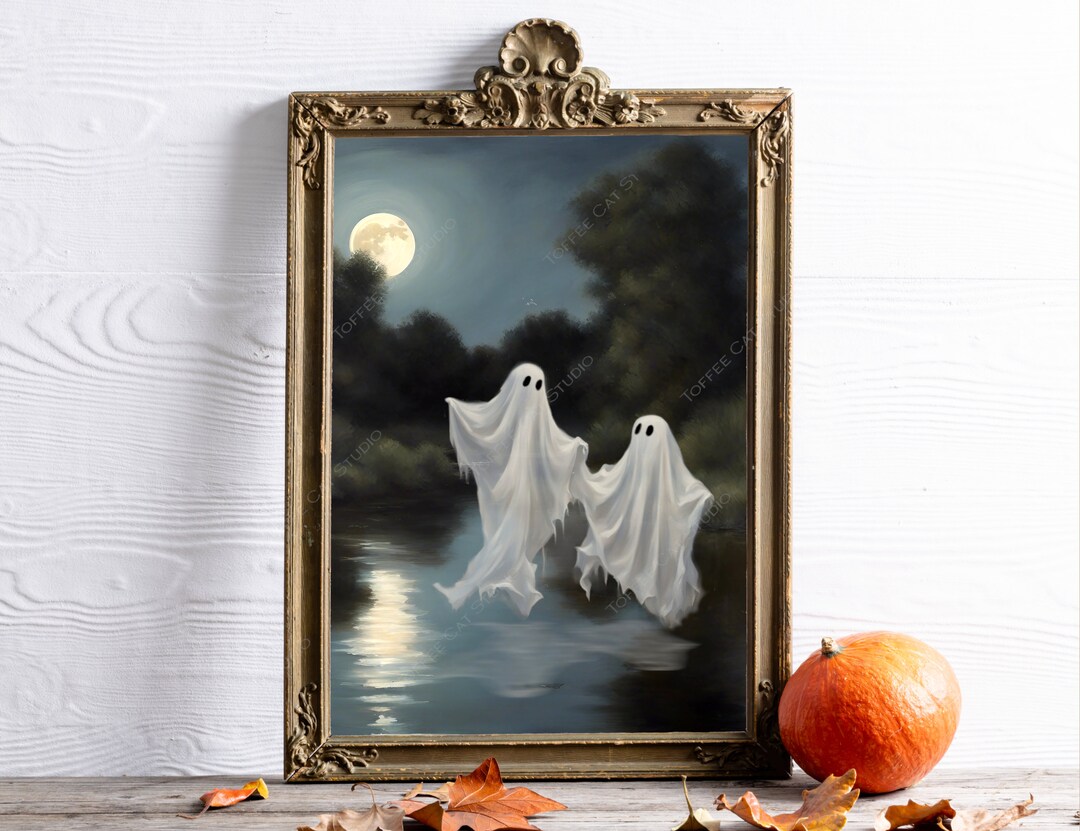 Halloween Ghost Couple Dancing Vintage Printable | Romantic Ghost ...