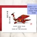 2024 Year of the Dragon Lunar New Year Card Printable | Chinese New ...