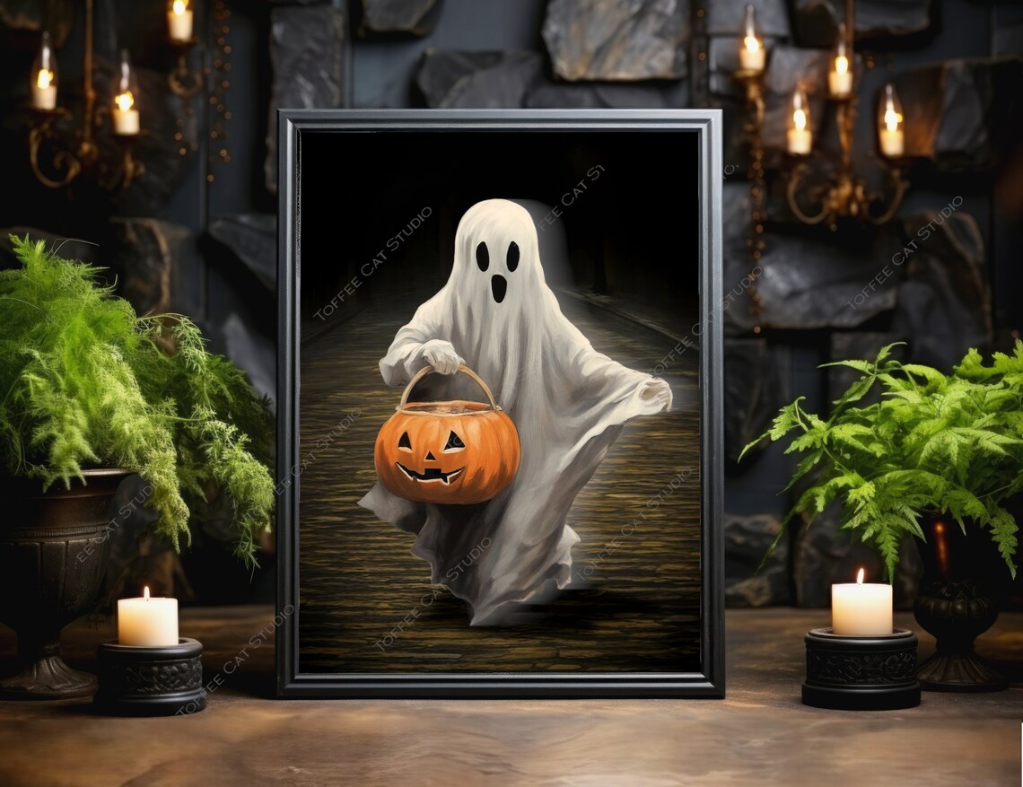 Halloween Trick or Treat Ghost Printable | Vintage Trick or Treating ...
