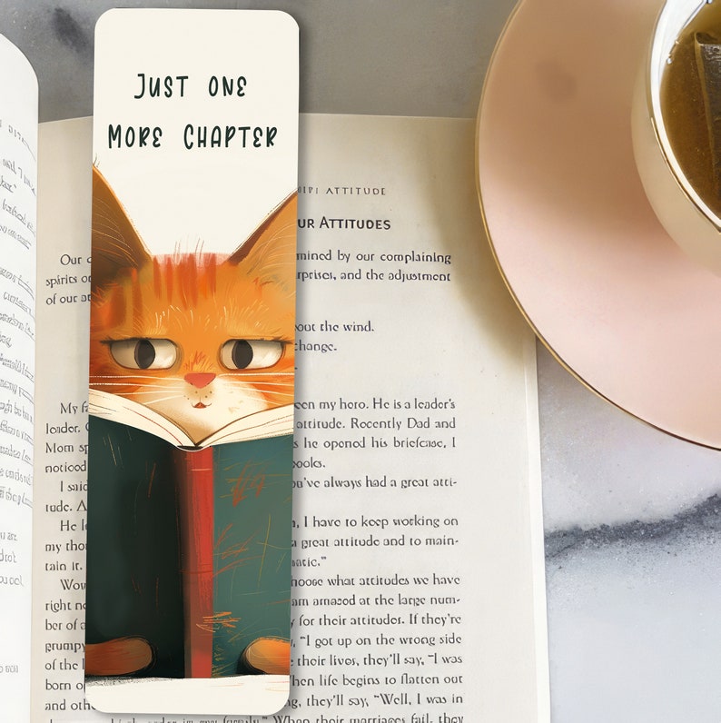 Cute Cats Printable Bookmarks, Set of 5, 2x7 Inches, Cat Lovers Gift ...