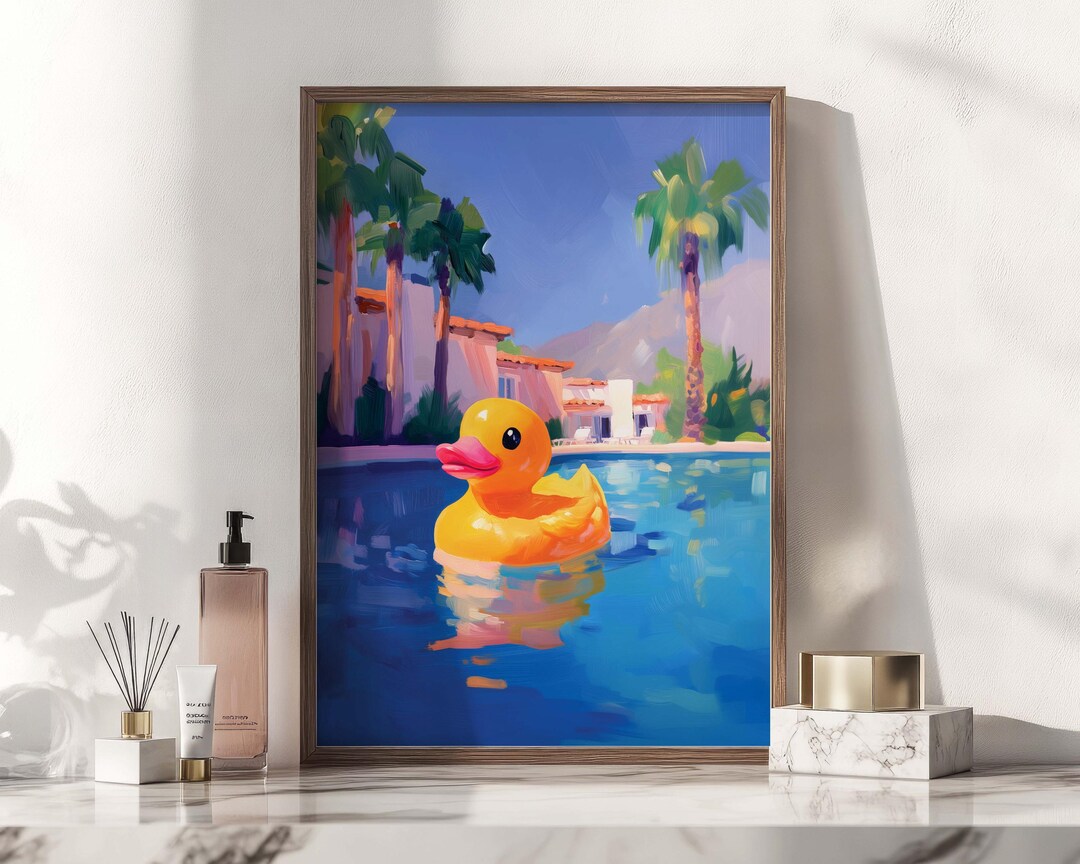 Rubber Duck Pool Print: Fun Preppy Dorm Art (digital Download) - Etsy