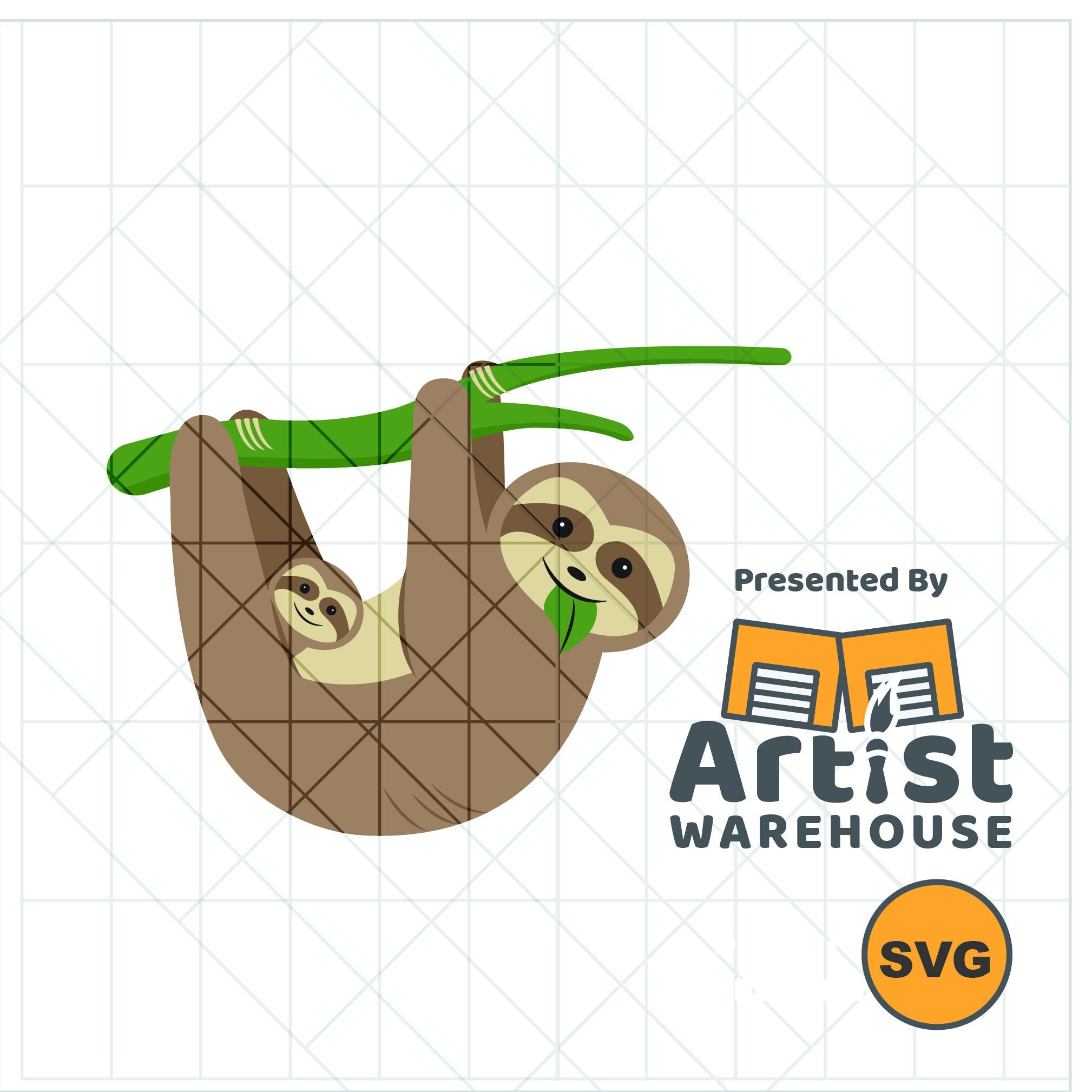 Animals Clipart, Baby Sloth Clipart, Nursery Wall Art, Digital Sloth ...