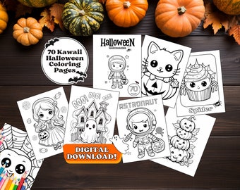 10 Cute Halloween Coloring Pages for Kids Printable Ghost Pumpkin ...