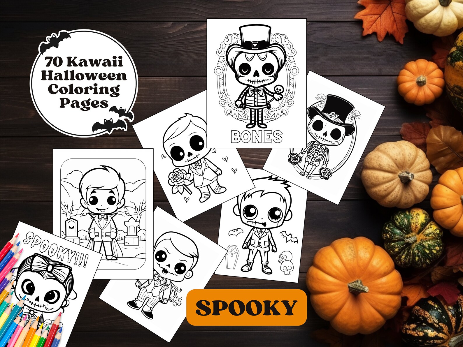 70 Kawaii Halloween Coloring Pages | Cute Kawaii | Kids Coloring Book ...