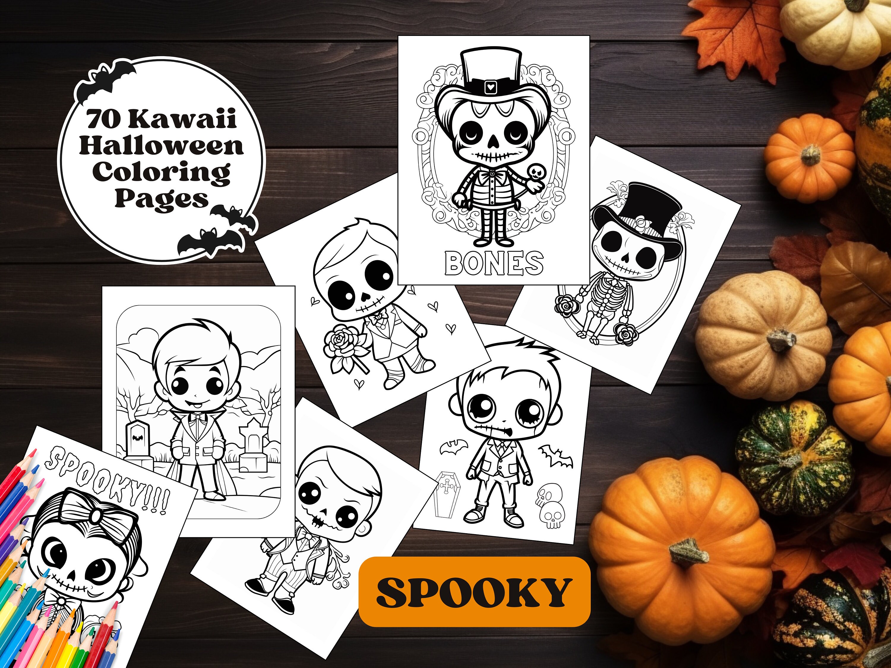70 Kawaii Halloween Coloring Pages | Cute Kawaii | Kids Coloring Book ...