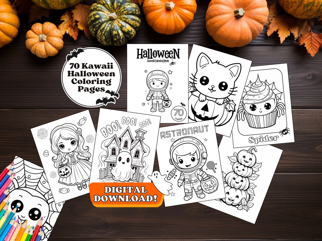 70 Kawaii Halloween Coloring Pages | Cute Kawaii | Kids Coloring Book ...
