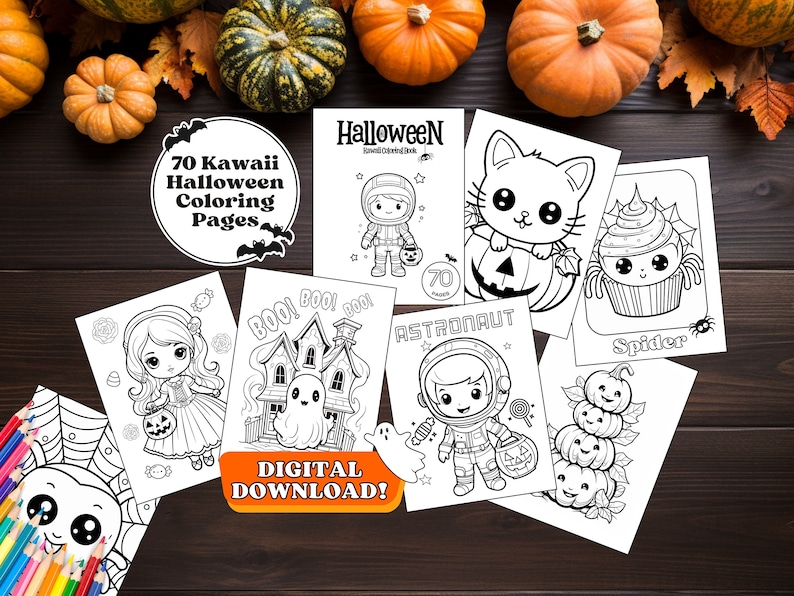 70 Kawaii Halloween Coloring Pages | Cute Kawaii | Kids Coloring Book ...