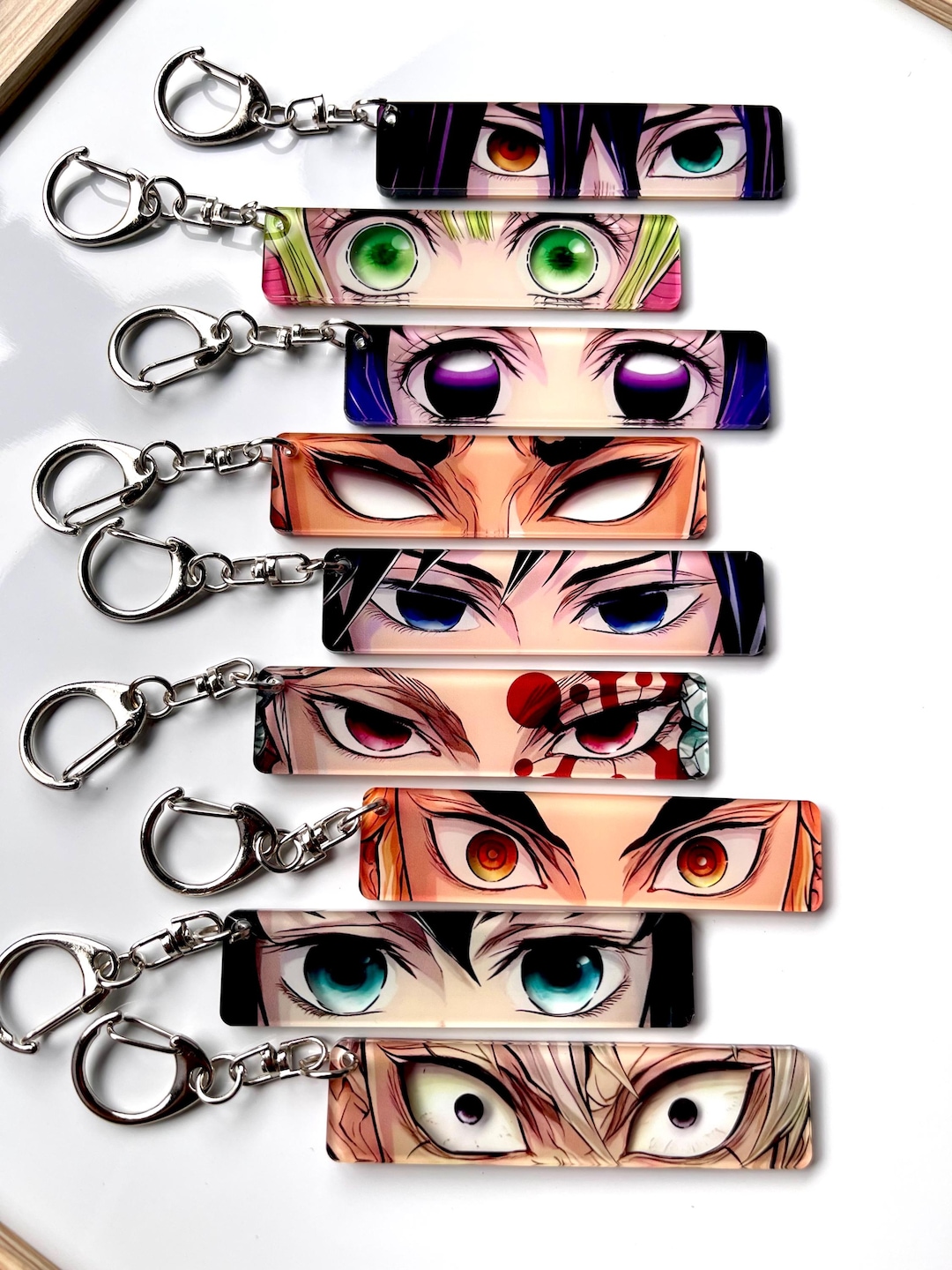 Demon Slayer Hashira Inspired Keychains Anime Acrylic Keychains ...