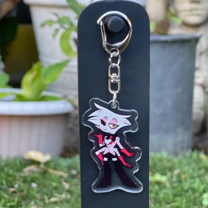 Angel Dust Acrylic Keychain Hazbin Hotel Inspired Merchandise - Etsy