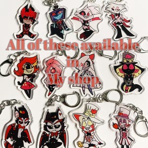 Alastor and Vox Acrylic Keychain Hazbin Hotel Inspired Merchandise - Etsy