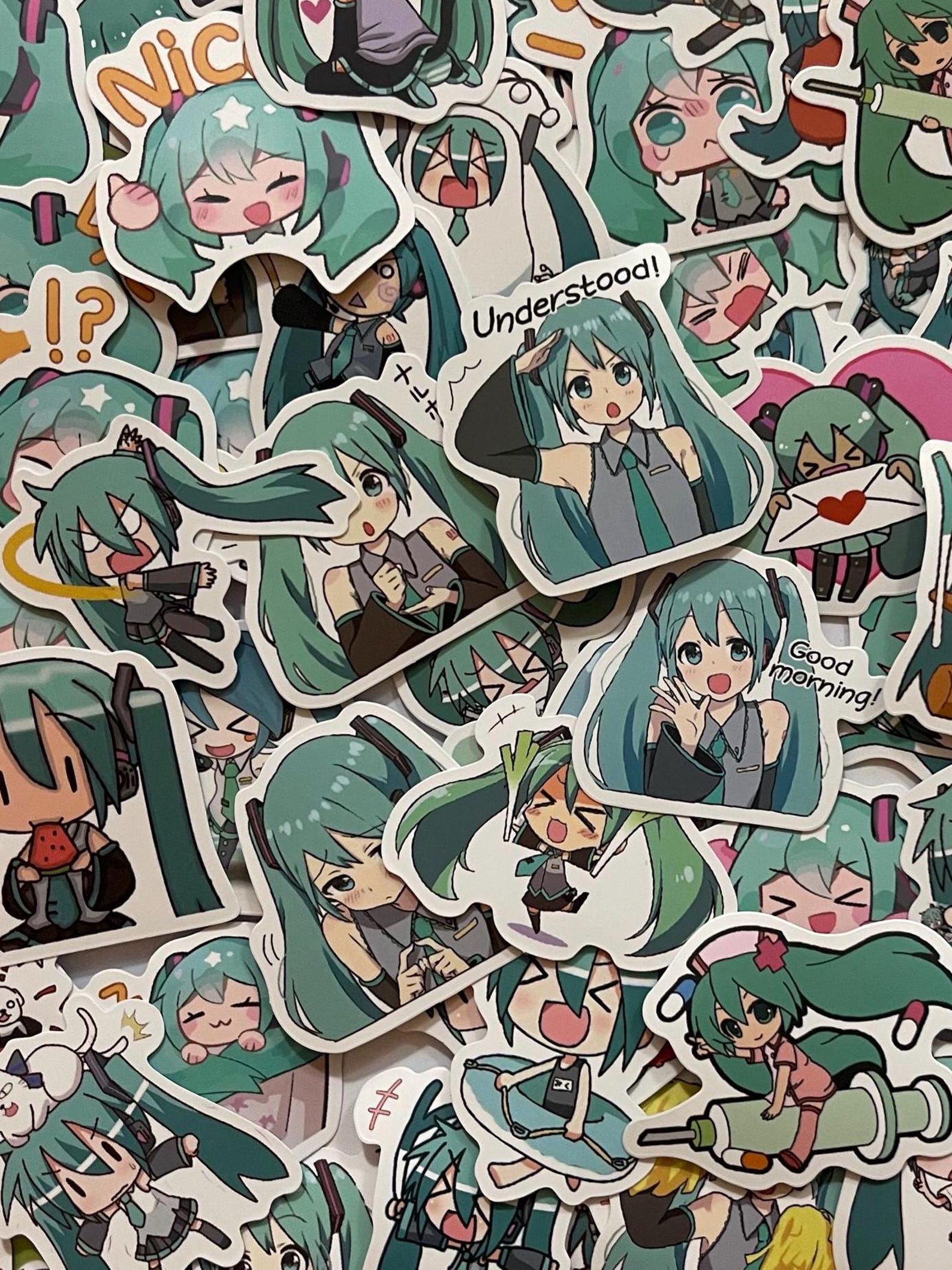 Hatsune Miku Sticker Pack Vocaloid Anime Stickers for Laptops, Journals ...