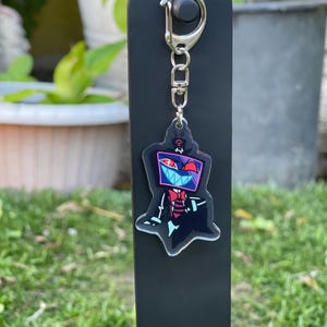 Alastor and Vox Acrylic Keychain Hazbin Hotel Inspired Merchandise - Etsy