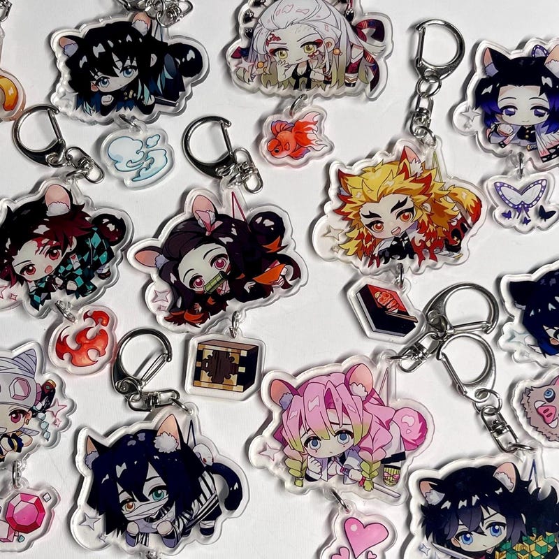 Kimetsu No Yaiba Keychain - Etsy