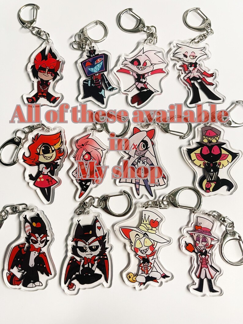 Vaggie Acrylic Keychain Hazbin Hotel Inspired Merchandise - Etsy