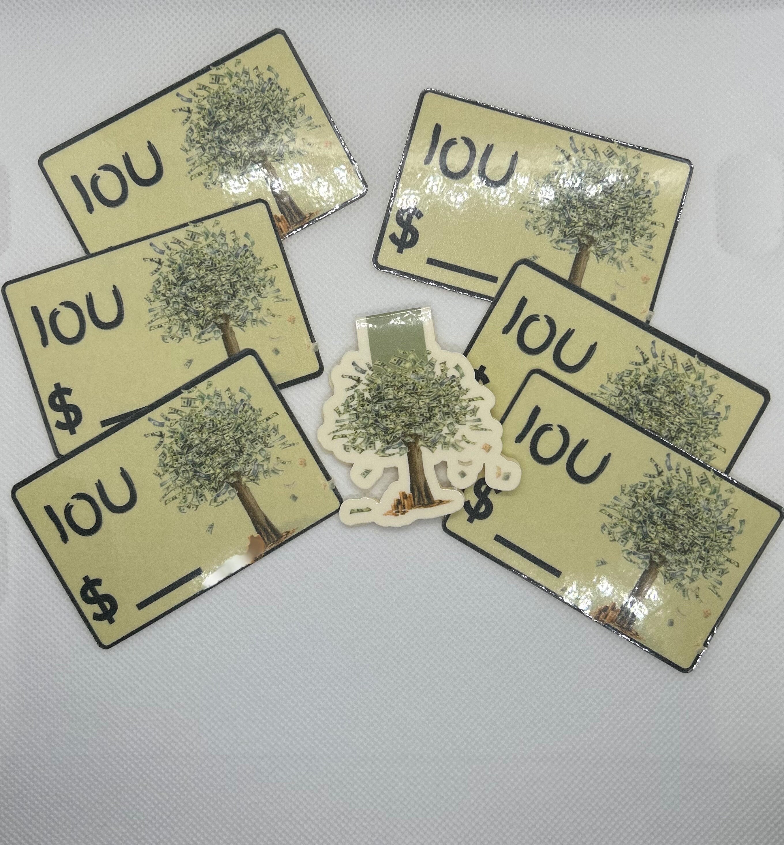 IOU Slip, Cash Stuffing, Cute IOU Slip and Magnetic Bookmark - Etsy