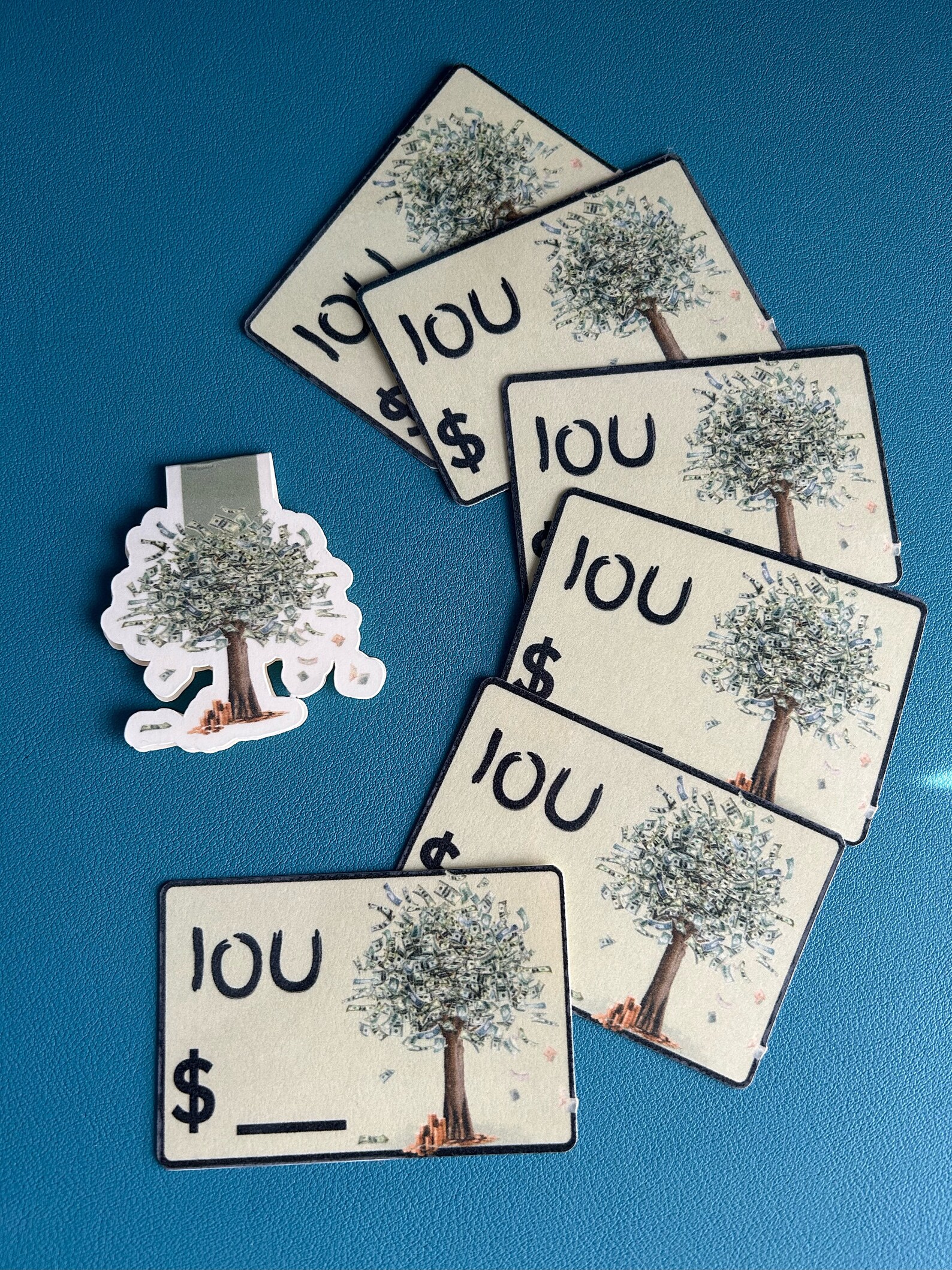 IOU Slip, Cash Stuffing, Cute IOU Slip and Magnetic Bookmark - Etsy