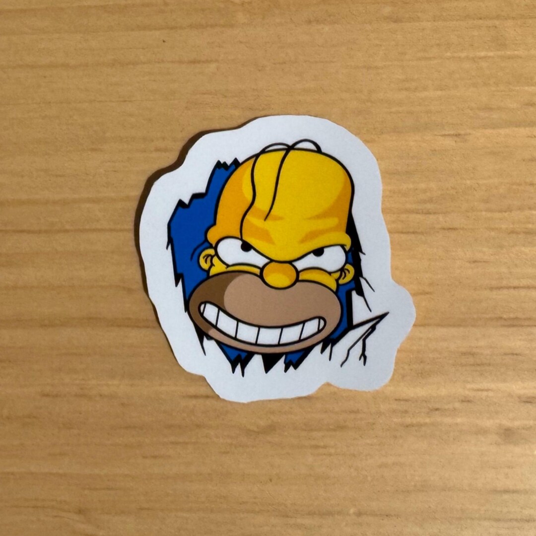 Simpsons Treehouse of Horror Here’s HOMER Strong Vinyl Sticker - Etsy