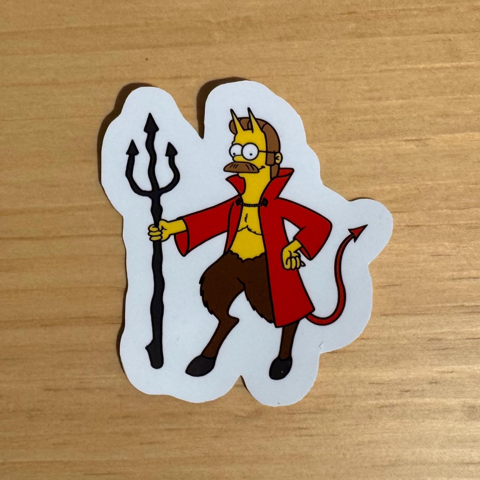 Simpsons Treehouse of Horror Devil Flanders Strong Vinyl Sticker - Etsy