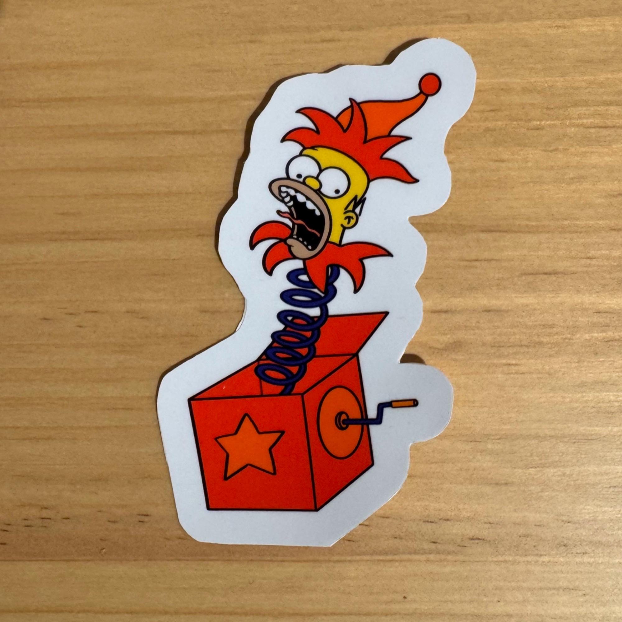 Simpsons Treehouse of Horror Homer Jack-in-the-box Strong Vinyl Sticker ...