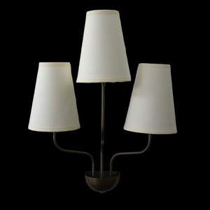 Handmade Brass 3-light Wall Sconce With Fabric Shades - Etsy