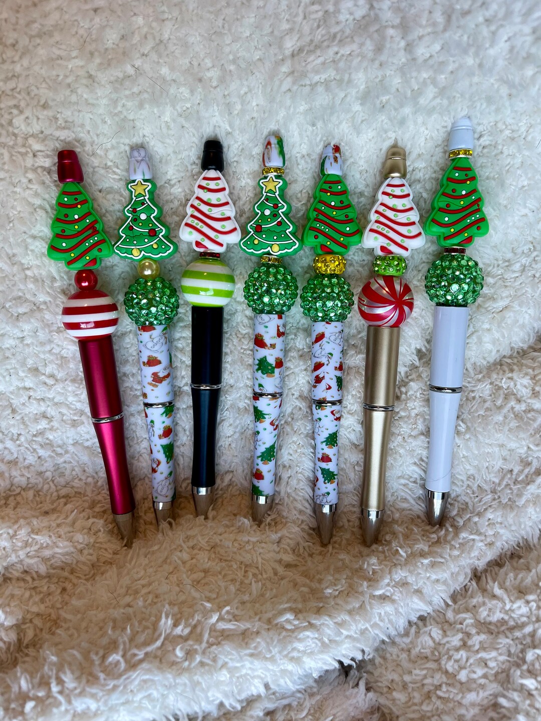 Christmas Tree Beaded Pens - Etsy