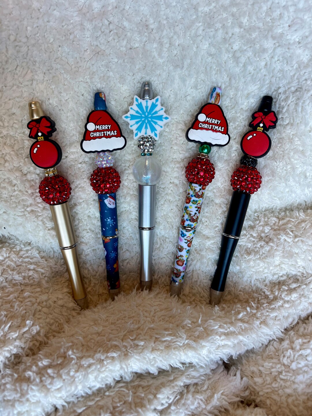 Christmas Beaded Pens - Etsy
