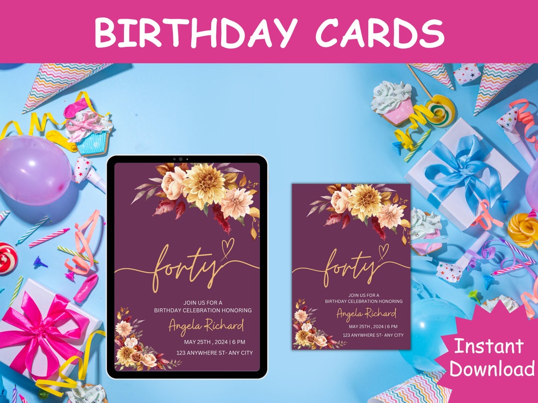 Editable Birthday Card Create Your Own Printable Birthday Card With Our ...