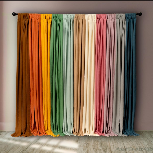 Muslin Curtains - Etsy