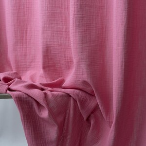 Rose Pink Muslin Fabric Sample: Organic Cotton, Semi-sheer - Etsy
