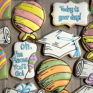 Graduation Themed Decorated Sugar Cookies - One Dozen- Set of 12 - Etsy