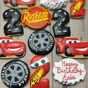 Cars Themed Decorated Sugar Cookies - One Dozen - Set of 12 - Etsy
